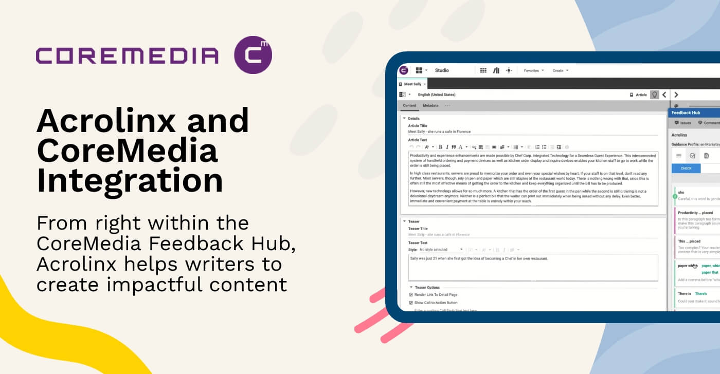 Acrolinx and CoreMedia Integration | Acrolinx