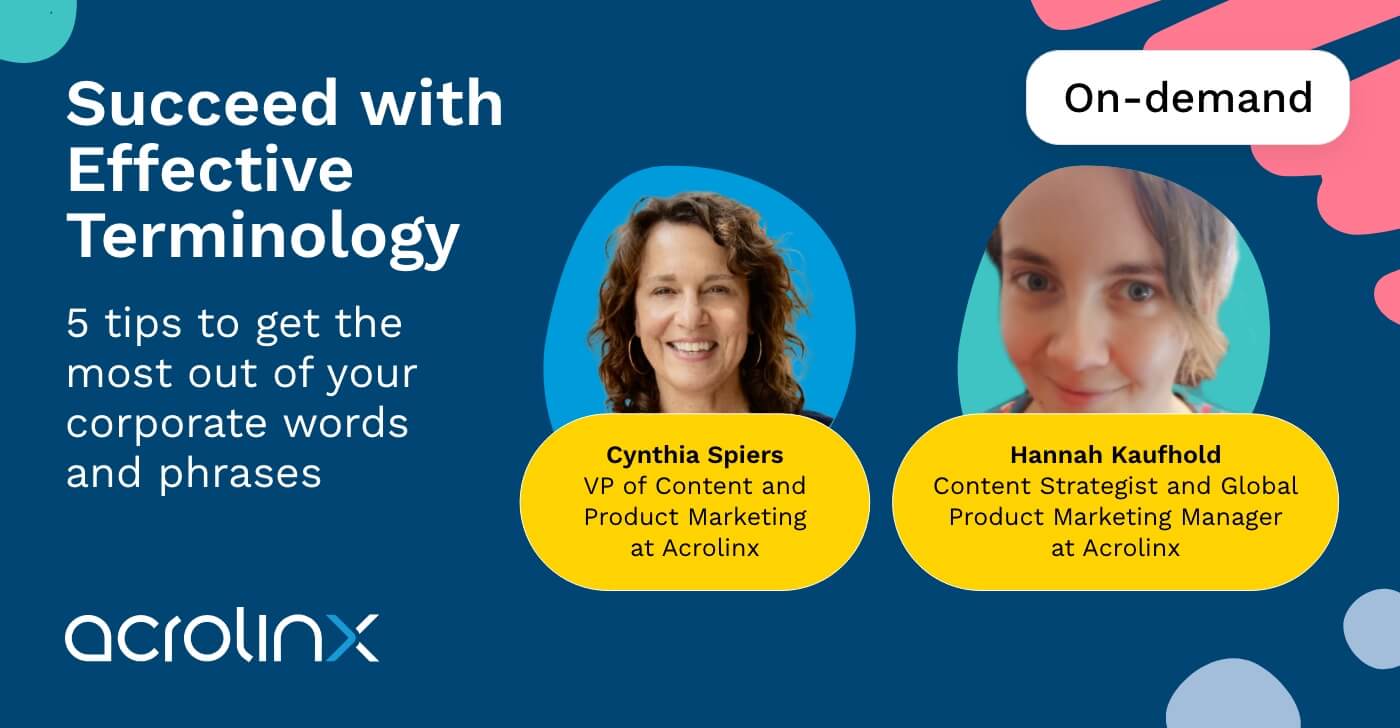 Succeed with Effective Terminology | Acrolinx